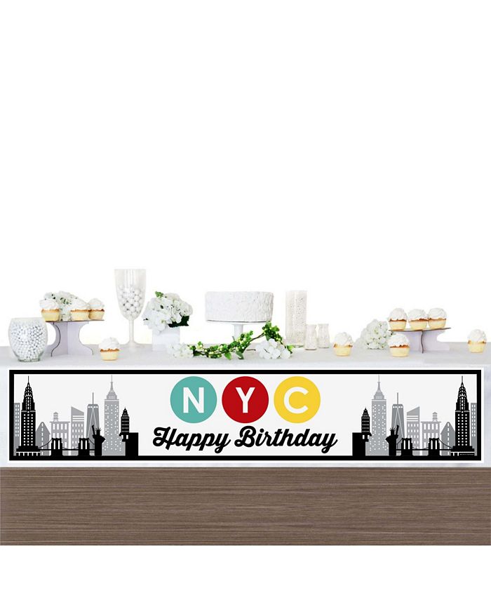Big Dot of Happiness NYC Cityscape - New York City Happy Birthday ...