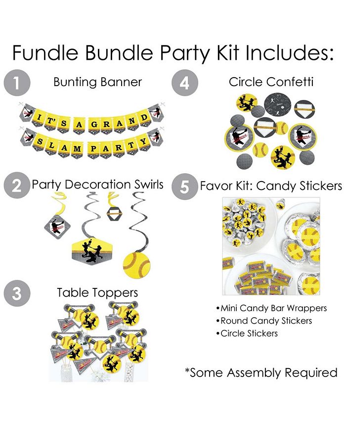 Big Dot of Happiness Grand Slam - Fastpitch Softball - Birthday Party ...