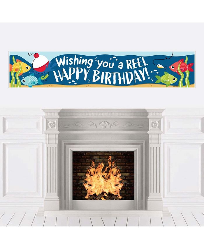 Big Dot of Happiness Let's Go Fishing - Happy Birthday Fish Themed ...