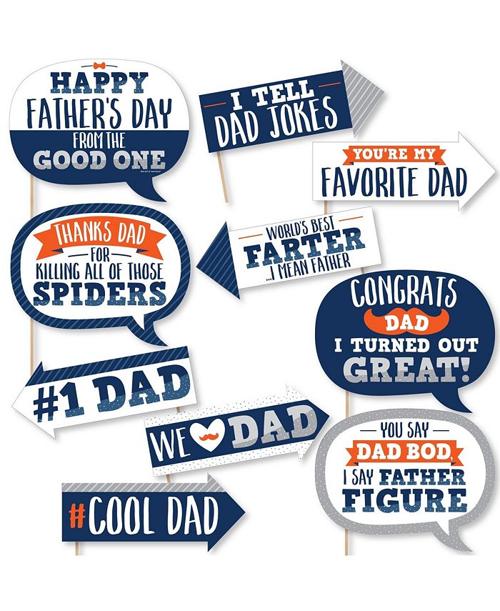 Big Dot of Happiness Funny Happy Father's Day - We Love Dad Party Photo ...