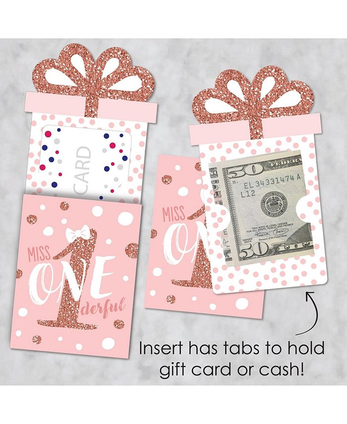 Big Dot of Happiness 1st Birthday Little Miss Onederful - Girl Money ...