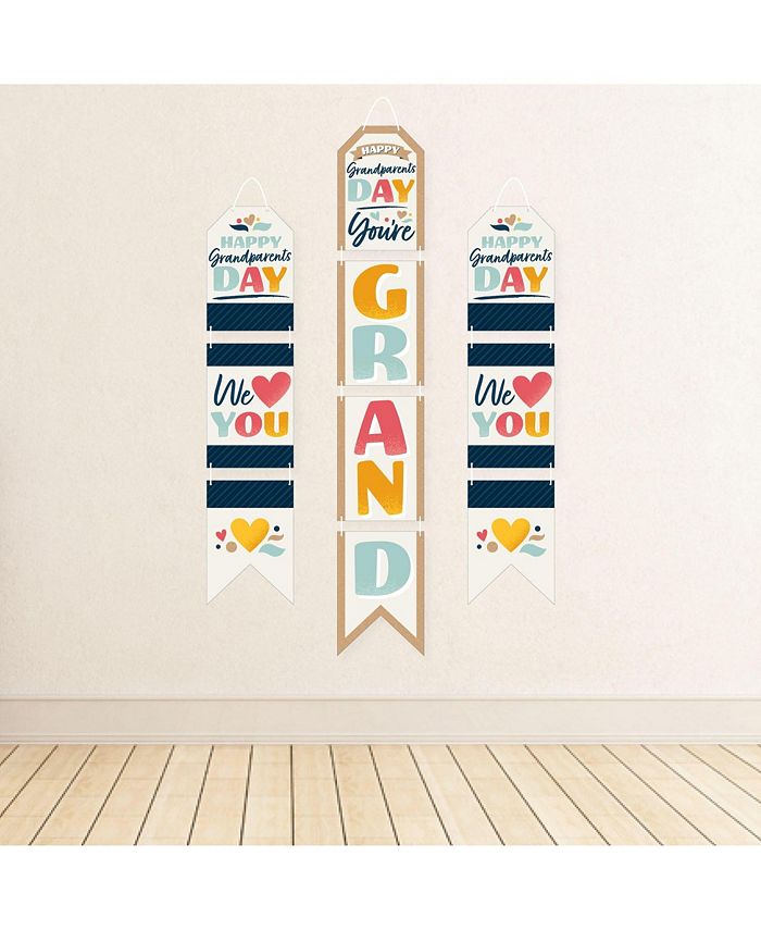Big Dot of Happiness Happy Grandparents Day - Hanging Vertical Paper ...