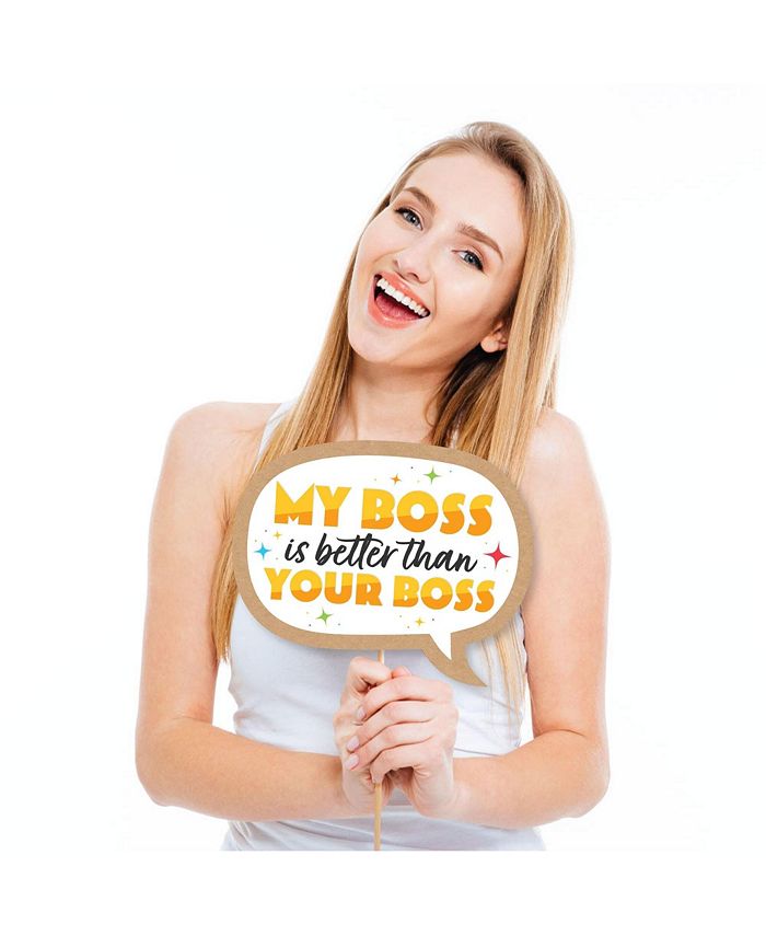 Big Dot of Happiness Funny Happy Boss's Day - Best Boss Ever Photo ...