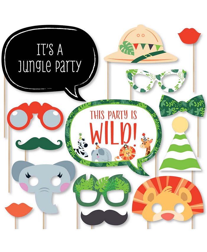 Big Dot of Happiness Jungle Party Animals - Birthday or Baby Shower ...