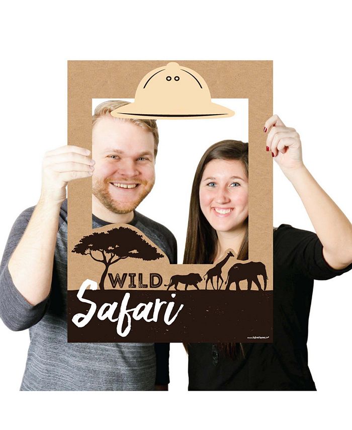 Big Dot of Happiness Wild Safari - Birthday or Baby Shower Selfie Photo ...