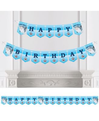 Shark Zone - Jawsome Shark Bunting Banner - Party Decorations - Happy ...