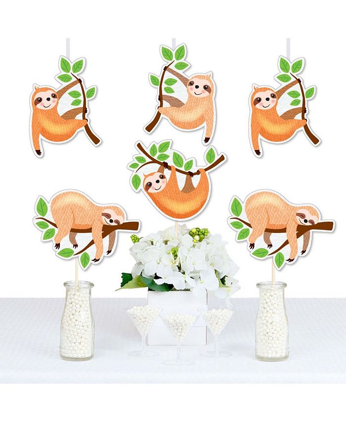 Big Dot of Happiness Let's Hang - Sloth - Decor DIY Baby Shower or ...