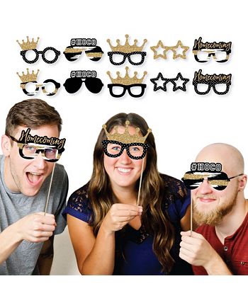 Big Dot of Happiness Hoco Dance - Glasses & Masks - Paper Party Photo ...