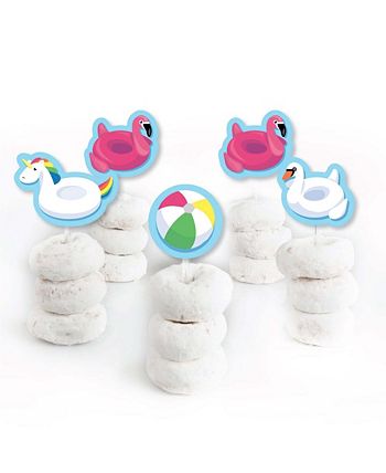 Big Dot of Happiness Make a Splash - Pool Party - Dessert Cupcake ...