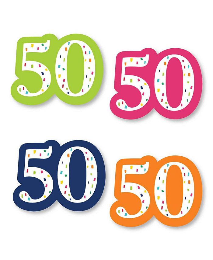 Big Dot of Happiness 50th Birthday - Cheerful Happy Birthday - DIY ...