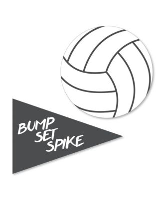 Bump, Set, Spike - Volleyball DIY Shaped Party Paper Cut-Outs - 24 Ct ...