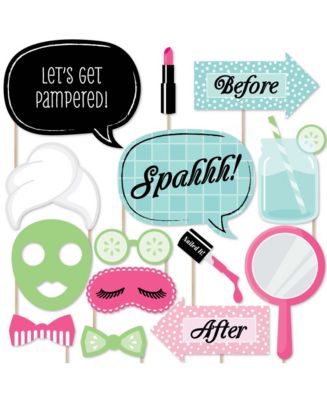 Big Dot of Happiness Spa Day - Photo Booth Props Kit - 20 Count - Macy's