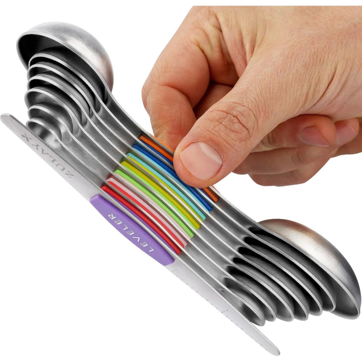 Click here for Set of 8 Stackable Magnetic Measuring Spoons with... prices