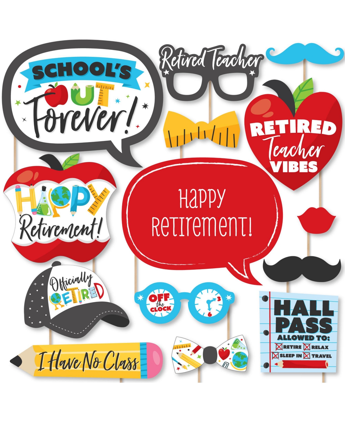 Big Dot of Happiness Teacher Retirement - Happy Retirement Party Photo ...