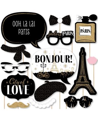 Stars Over Paris - Parisian Themed Party Photo Booth Props Kit - 20 ...