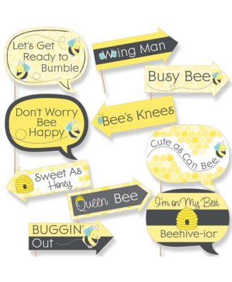 Funny Honey Bee - Baby Shower or Birthday Party Photo Booth Props Kit ...