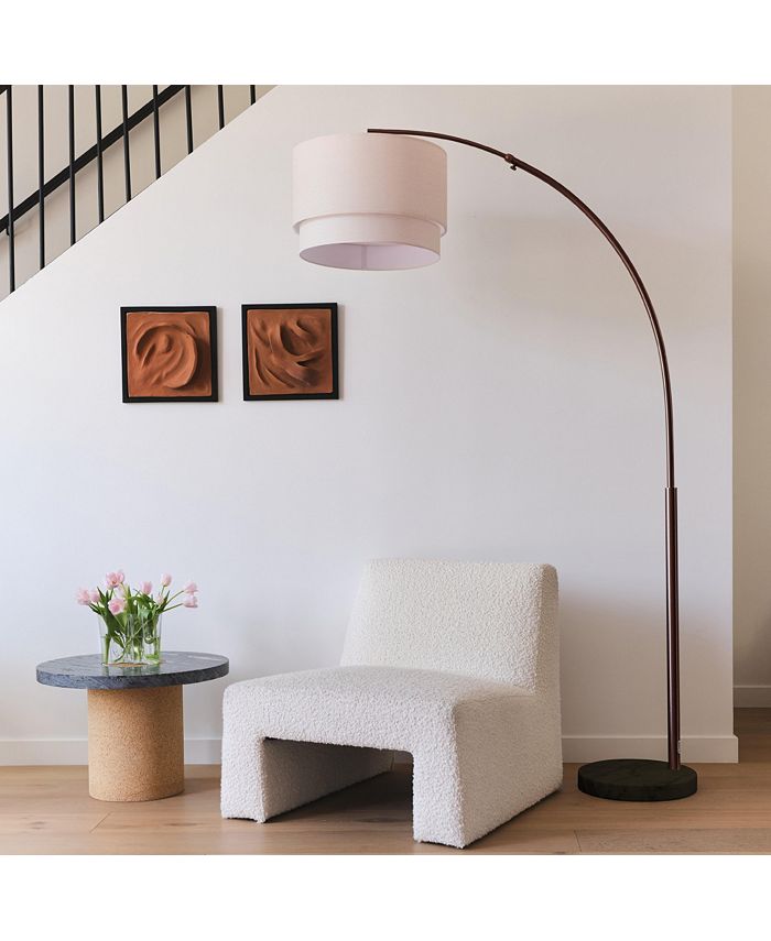 Brightech Mason LED Arc Floor Lamp with Marble Base - Bronze - Macy's