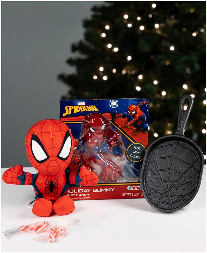 Spider-Man Cast Iron Skillet with Pancake Mix, Giant Gummy, and Plush ...