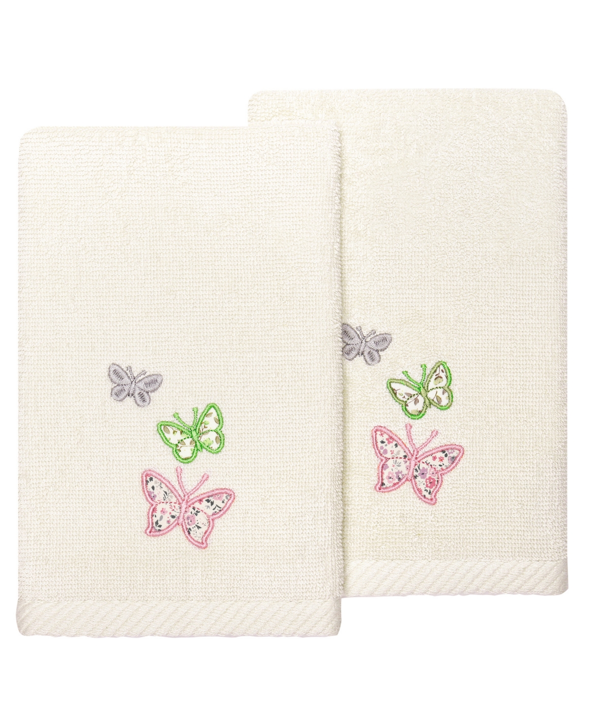 Click here for Linum Home Turkish Cotton Mariposa Embellished 2-P... prices