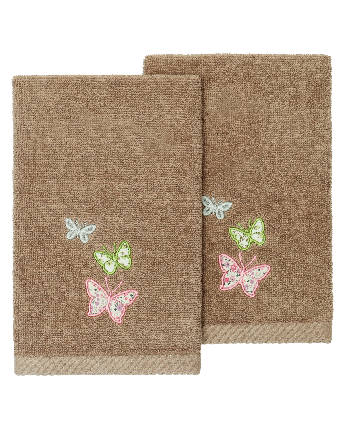 Click here for Linum Home Turkish Cotton Mariposa Embellished 2-P... prices