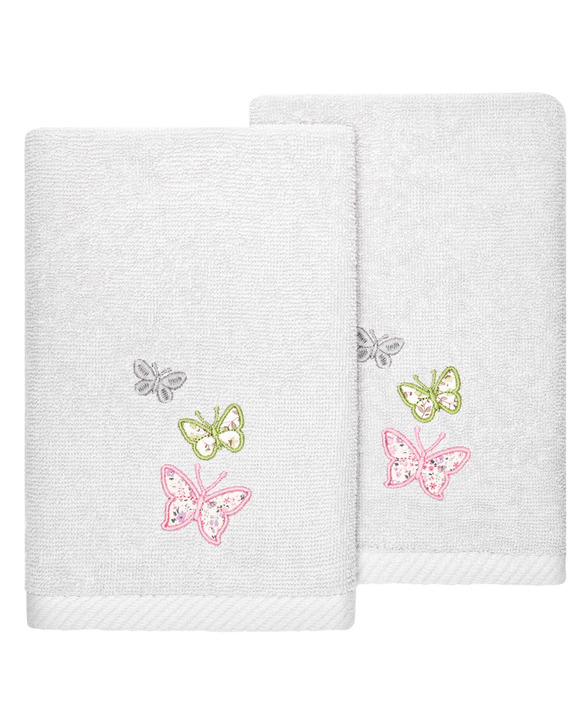 Click here for Linum Home Turkish Cotton Mariposa Embellished 2-P... prices