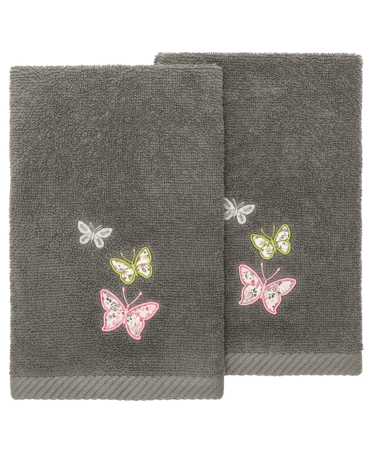 Click here for Linum Home Turkish Cotton Mariposa Embellished 2-P... prices