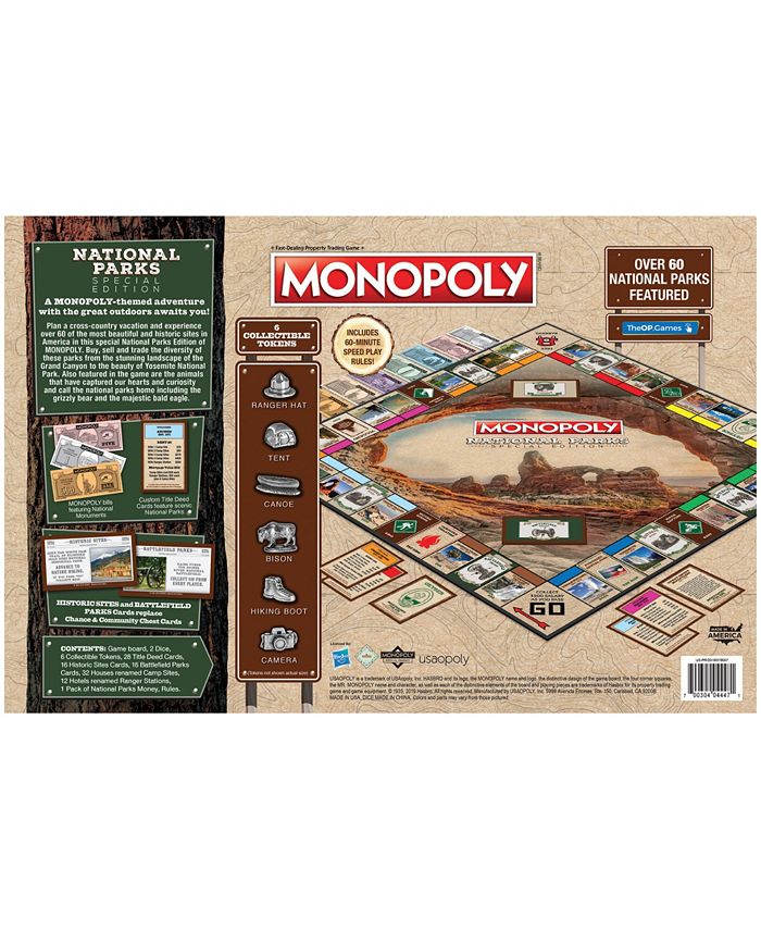 University Games Usaopoly Monopoly National Parks Special Edition Set ...