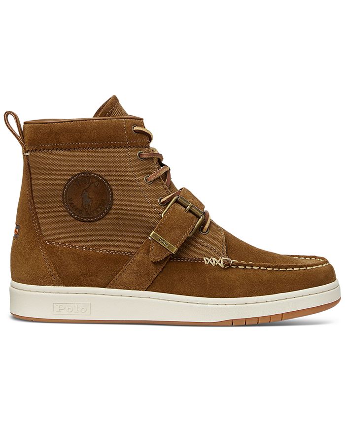 Polo Ralph Lauren Men's Ranger Nubuck & Canvas Sneaker Boot - Macy's