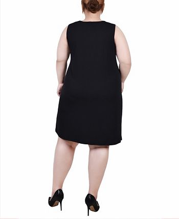 NY Collection Plus Size Cardigan Dress Set, 2 Piece & Reviews - Dresses ...