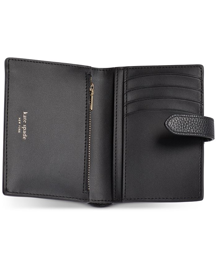 kate spade new york Hudson Pebbled Leather Small Bifold Wallet - Macy's