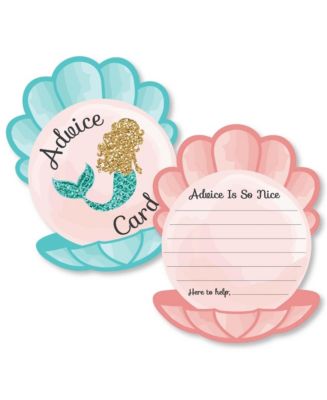 Big Dot of Happiness Let's Be Mermaids - Wish Card Activities - Shaped ...