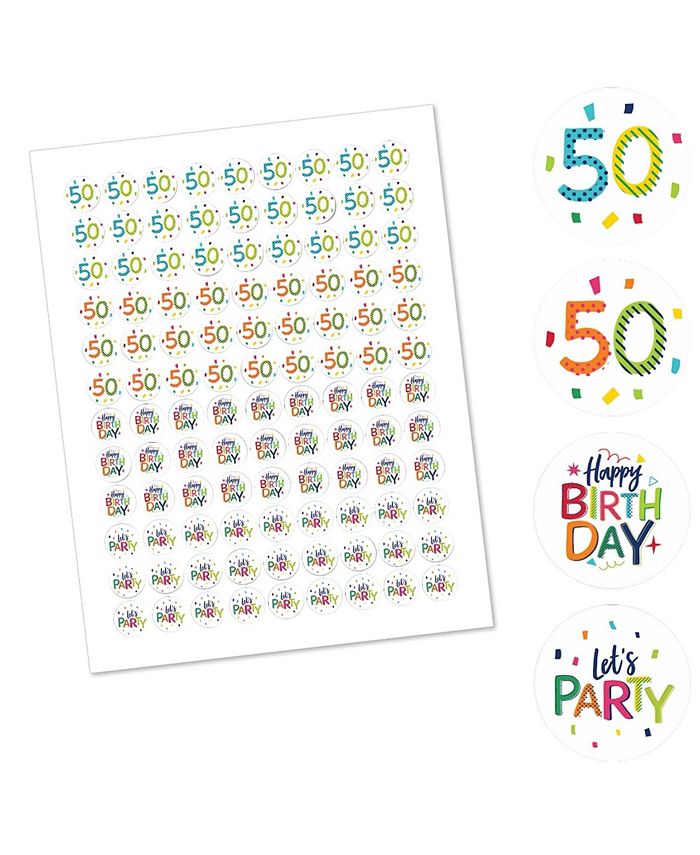 Big Dot Of Happiness 50th Birthday Cheerful Birthday Round Candy