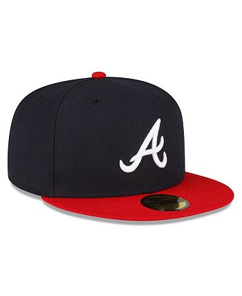 New Era Men's Navy, Red Atlanta Braves Authentic Collection Replica ...