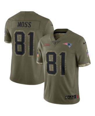 Men's Nike Randy Moss Olive New England Patriots 2022 Salute To Service ...