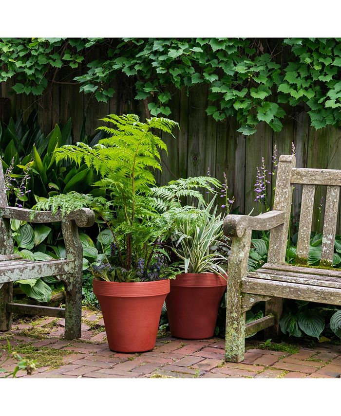 Crescent Garden B08815M150 Ridge Planter Indigo 15 Inch - Macy's