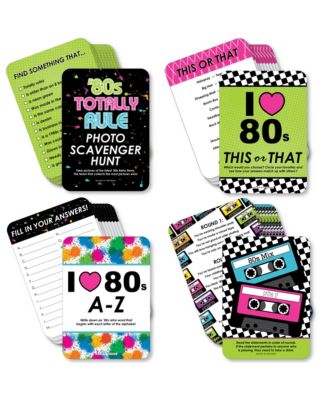 Big Dot of Happiness 80 s Retro - 4 Totally 1980s Party Games - 10 ...