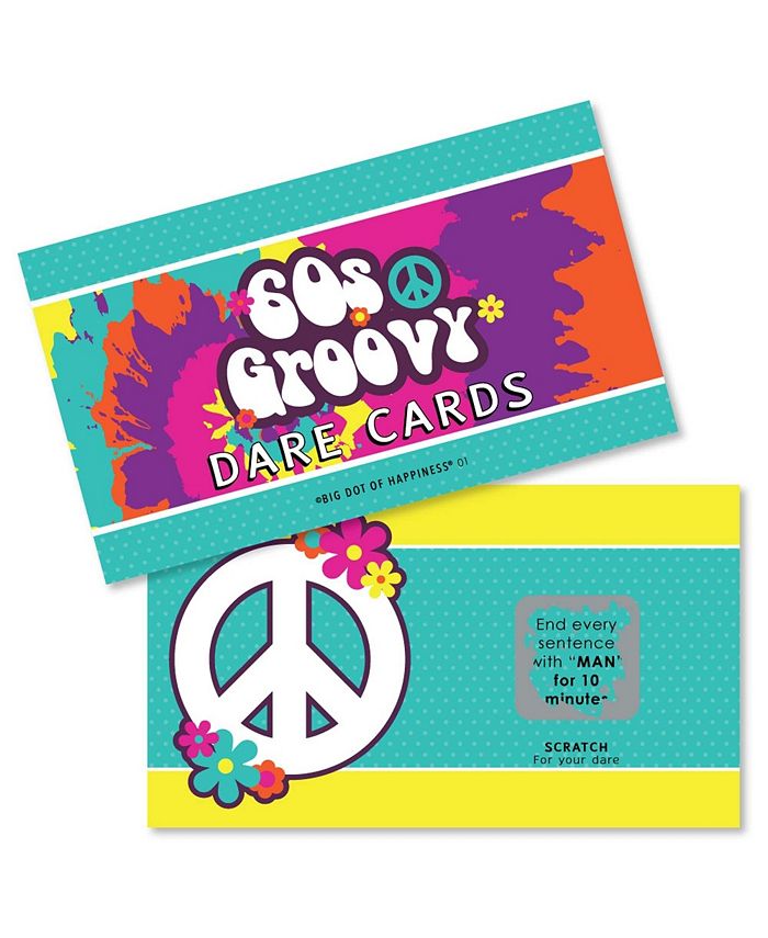 Big Dot of Happiness 60's Hippie - 1960s Groovy Party Game Scratch Off ...