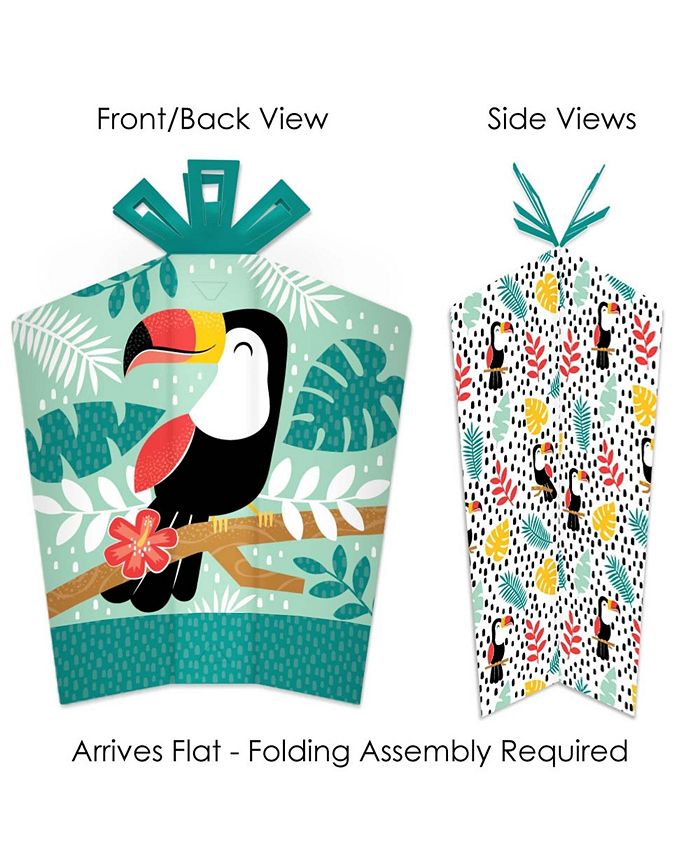 Big Dot Of Happiness Calling All Toucans Table Decor Party Fold