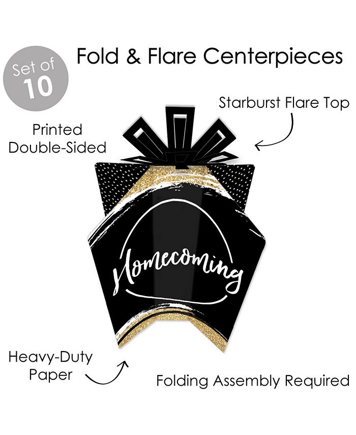 Big Dot Of Happiness Hoco Dance Table Decorations Homecoming Fold