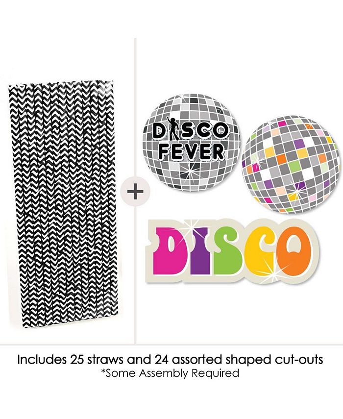 Big Dot of Happiness 70's Disco - Paper Straw Decor - 1970's Disco ...