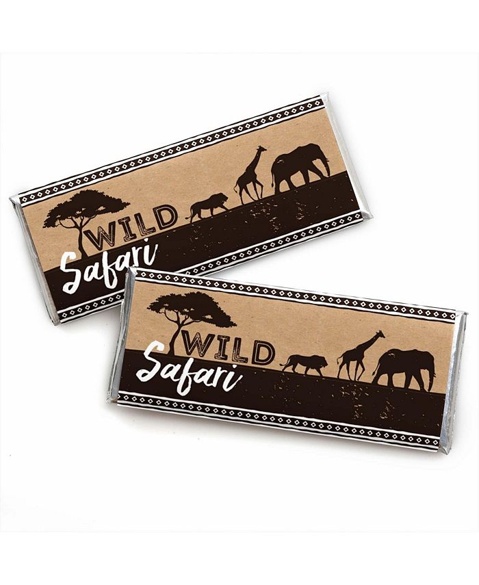 Big Dot of Happiness Wild Safari - Candy Bar Wrapper Birthday Party or ...
