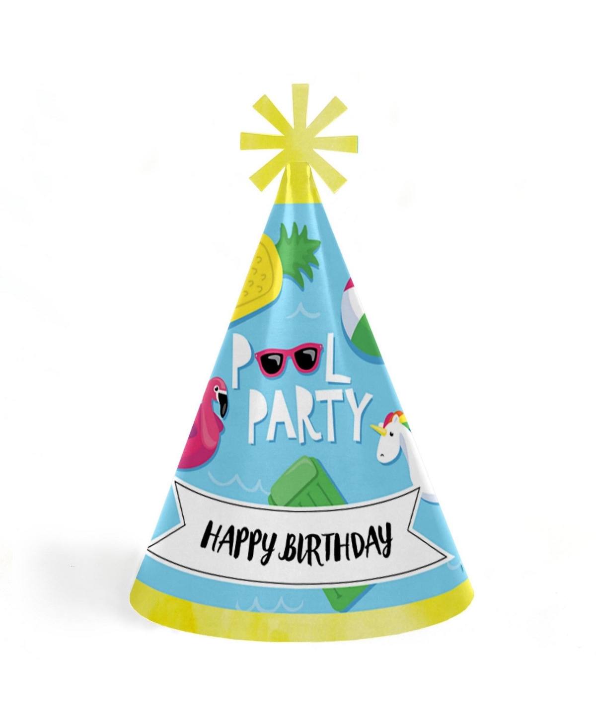 Big Dot Of Happiness Make a Splash - Pool Party - Cone Happy Birthday ...