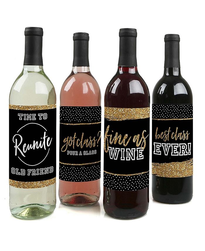 Big Dot of Happiness Reunited - Class Reunion Party Decor - Wine Bottle ...