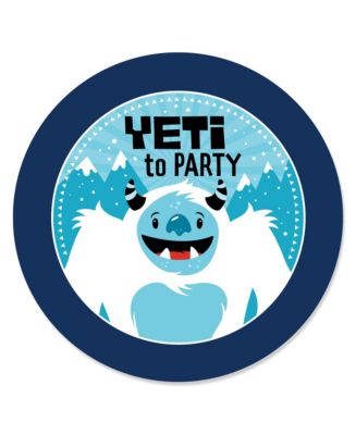 Big Dot of Happiness Yeti to Party - Abominable Snowman Party Circle ...