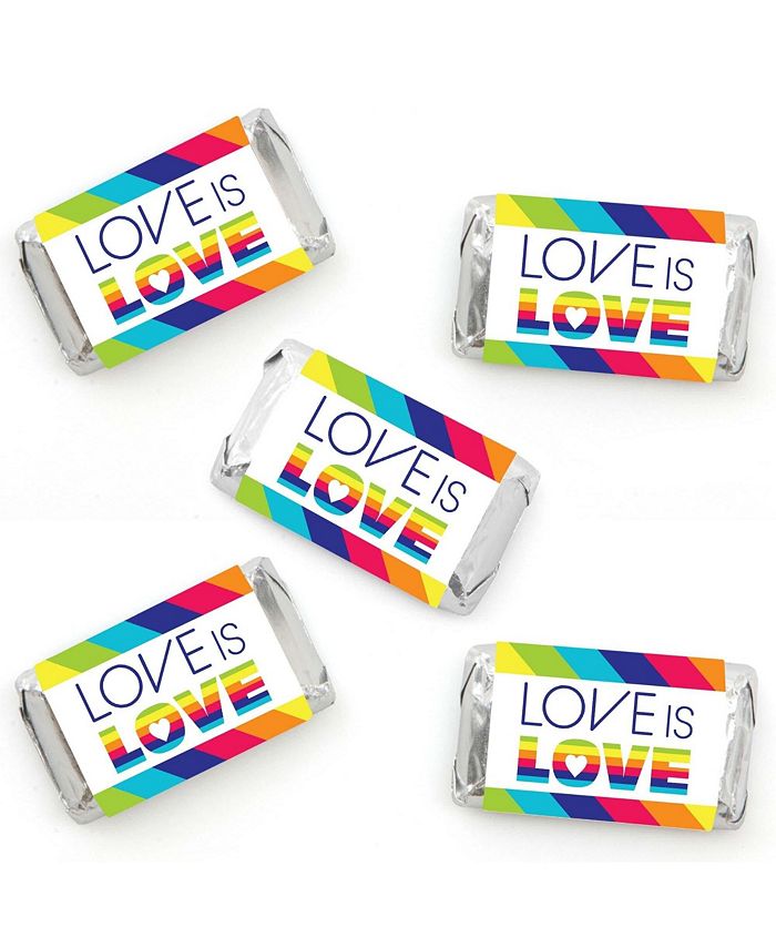 Big Dot of Happiness Love is Love Pride Party Favors - Mini Candy Bar ...