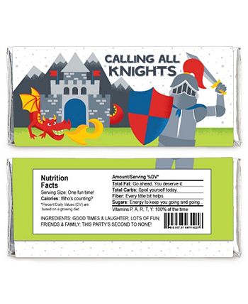 Big Dot of Happiness Calling All Knights and Dragons - Candy Bar ...