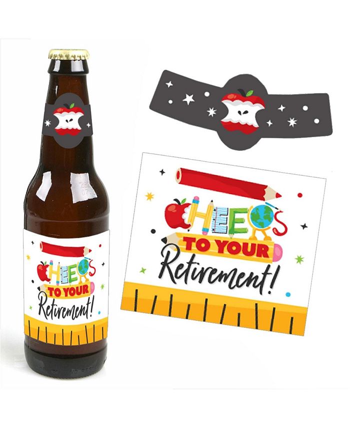 Big Dot of Happiness Teacher Retirement - Happy Retirement Decor - 6 ...