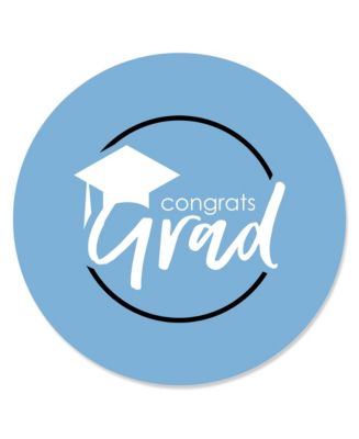 Light Blue Grad - Best is Yet to Come - Graduation Circle Sticker ...