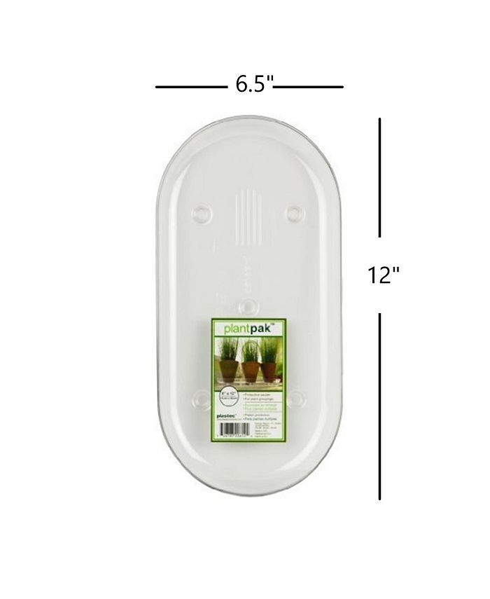 Plastec Oval Plantpak Saucer, Clear, 12 inch - Macy's