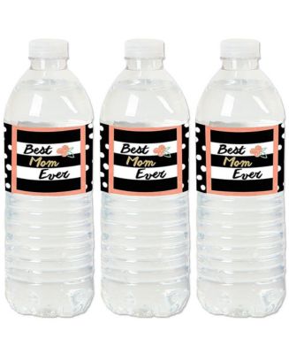 Big Dot of Happiness Best Mom Ever - Mother's Day Water Bottle Sticker ...